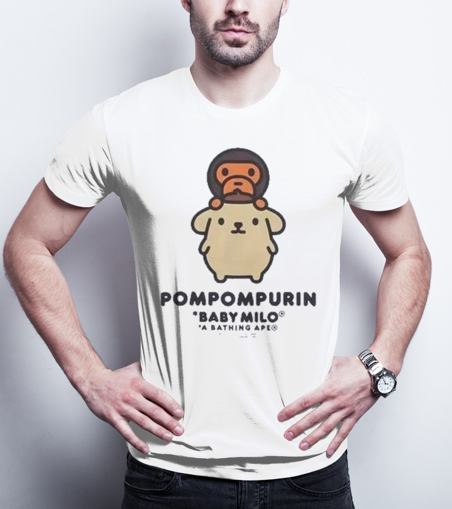Pompompurin Baby Milo A Bathing Ape Collaboration Sanrio Ginza T-Shirt