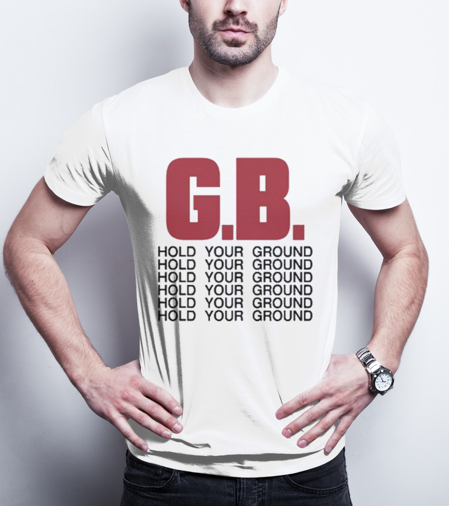 Gorilla Biscuits G.B. Hold Your Ground Hold Your Ground Repeated Text T-Shirt
