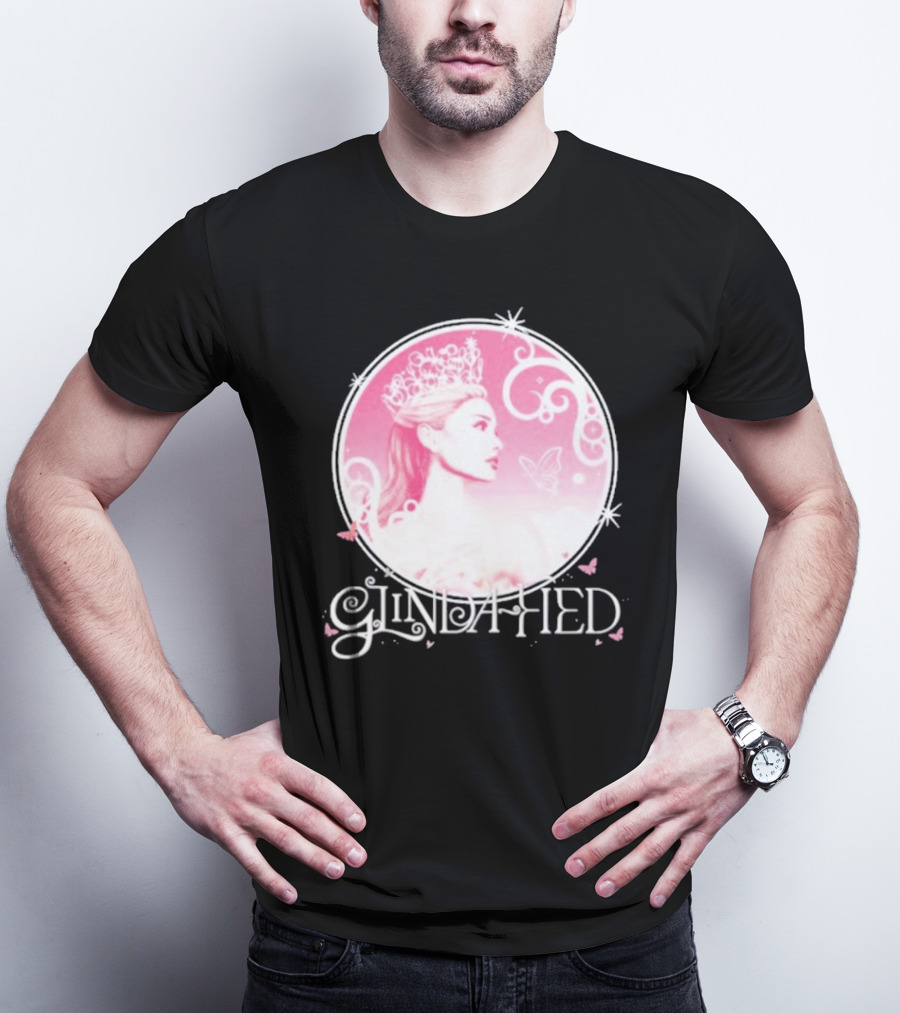 Glinda Fied Crowned Fairy Circle Butterflies T-Shirt