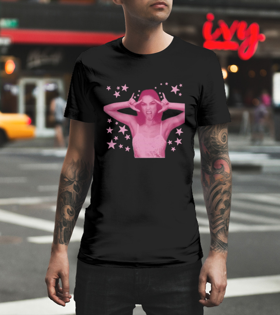 Olivia Rodrigo Spotify Wrapped Stars Pink Aesthetic T-Shirt