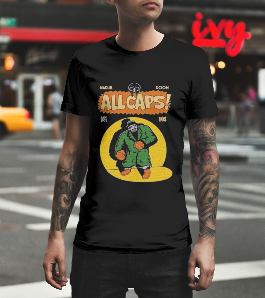 Madlib Doom All Caps January 1971 10 Cents T-Shirt