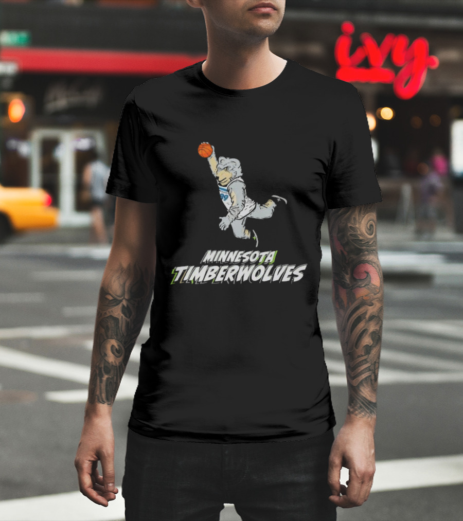 Minnesota Timberwolves Stadium Essentials Youth Mascot Slam Dunk T-Shirt