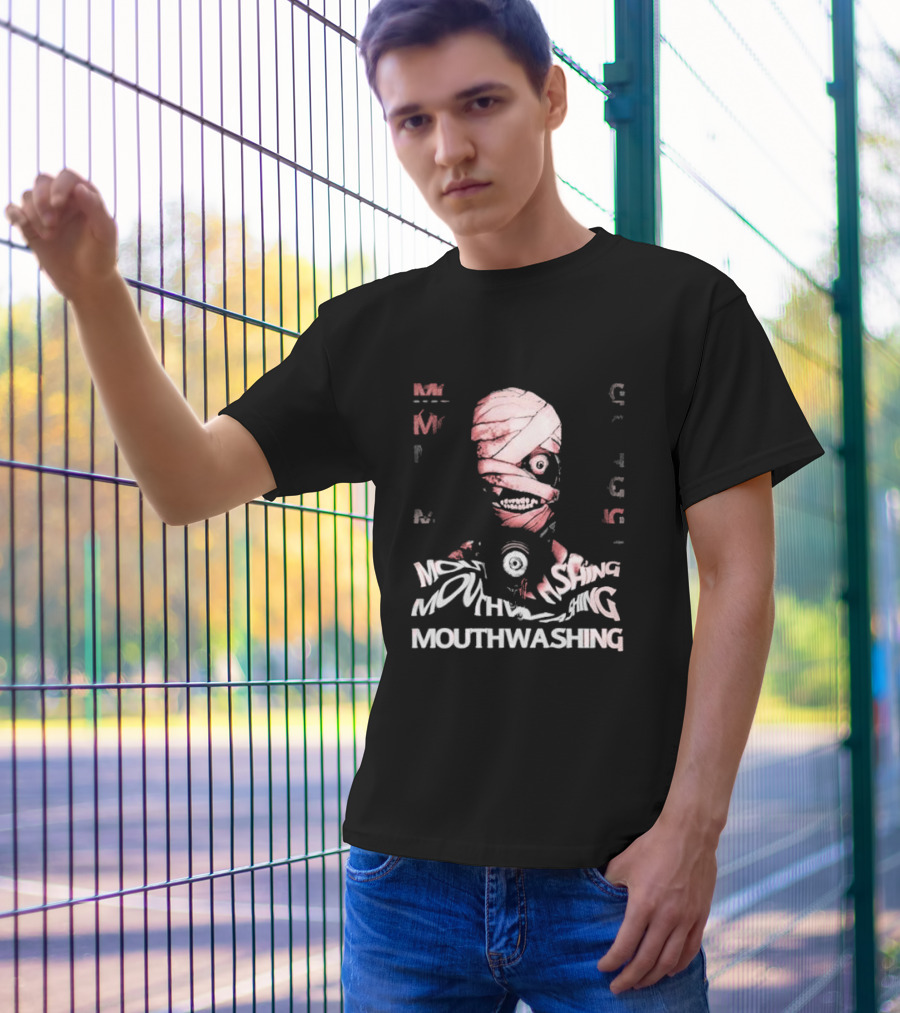 Mouthwashing Horror Game Glitch Masked Figure T-Shirt