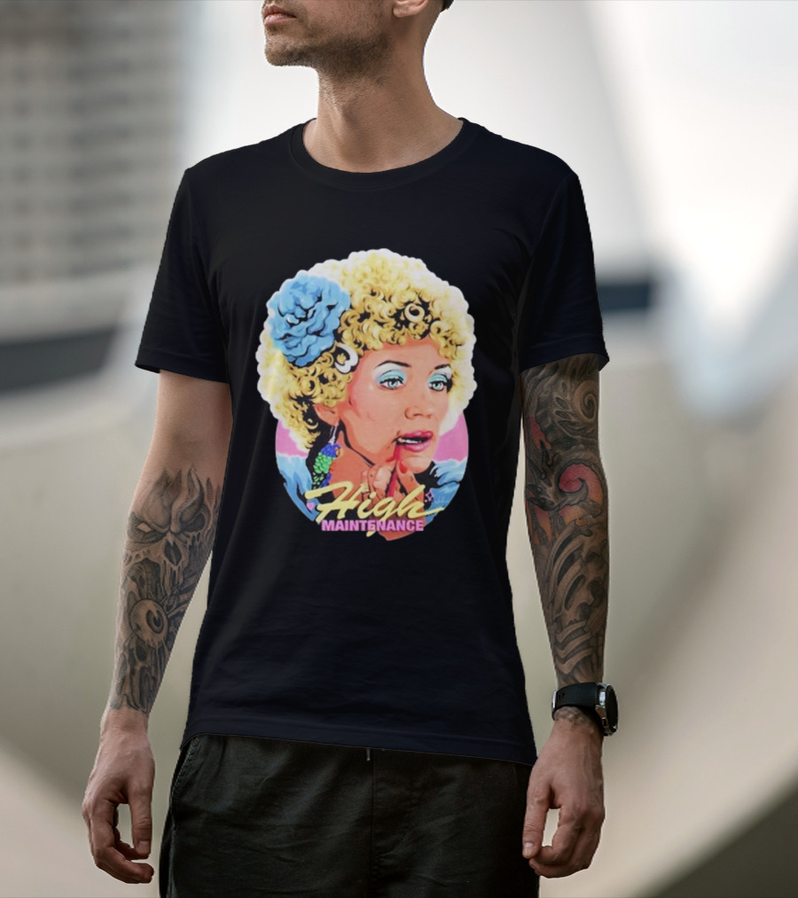 Kath Day-Knight Applying Lipstick High Maintenance T-Shirt