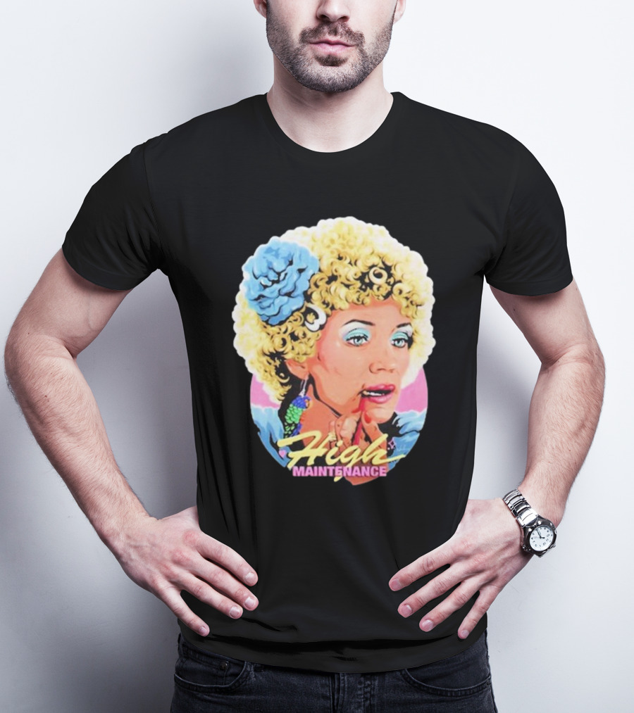 Kath Day-Knight Applying Lipstick High Maintenance T-Shirt