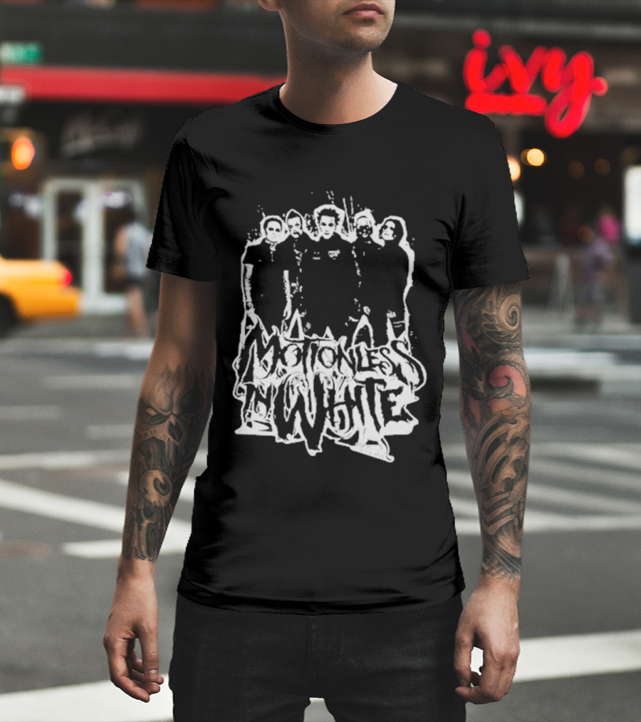 Motionless In White Band Members Paint Splatter T-Shirt