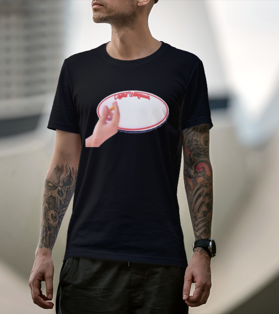 Trójkąt Warszawski White Plate With Hand And Cigarette T-Shirt