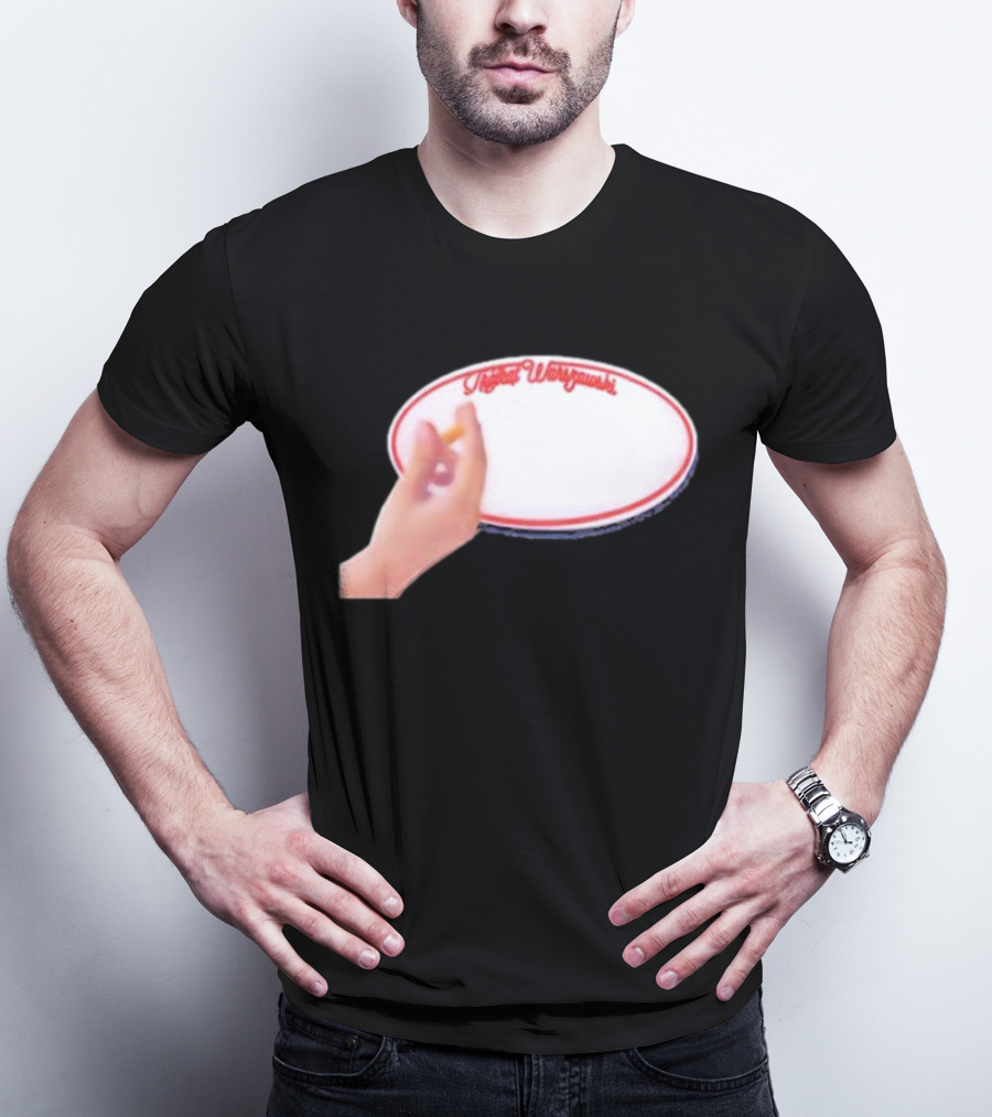 Trójkąt Warszawski White Plate With Hand And Cigarette T-Shirt