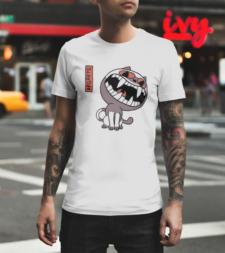 Herald Of Regrets Cartoon Cat Character T-Shirt