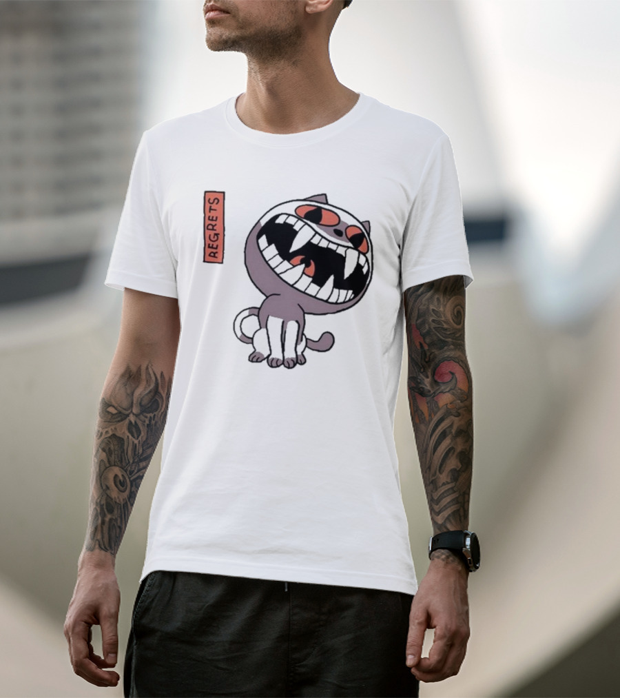 Herald Of Regrets Cartoon Cat Character T-Shirt