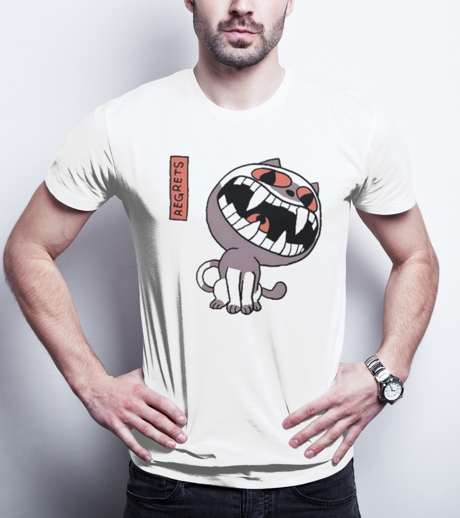 Herald Of Regrets Cartoon Cat Character T-Shirt