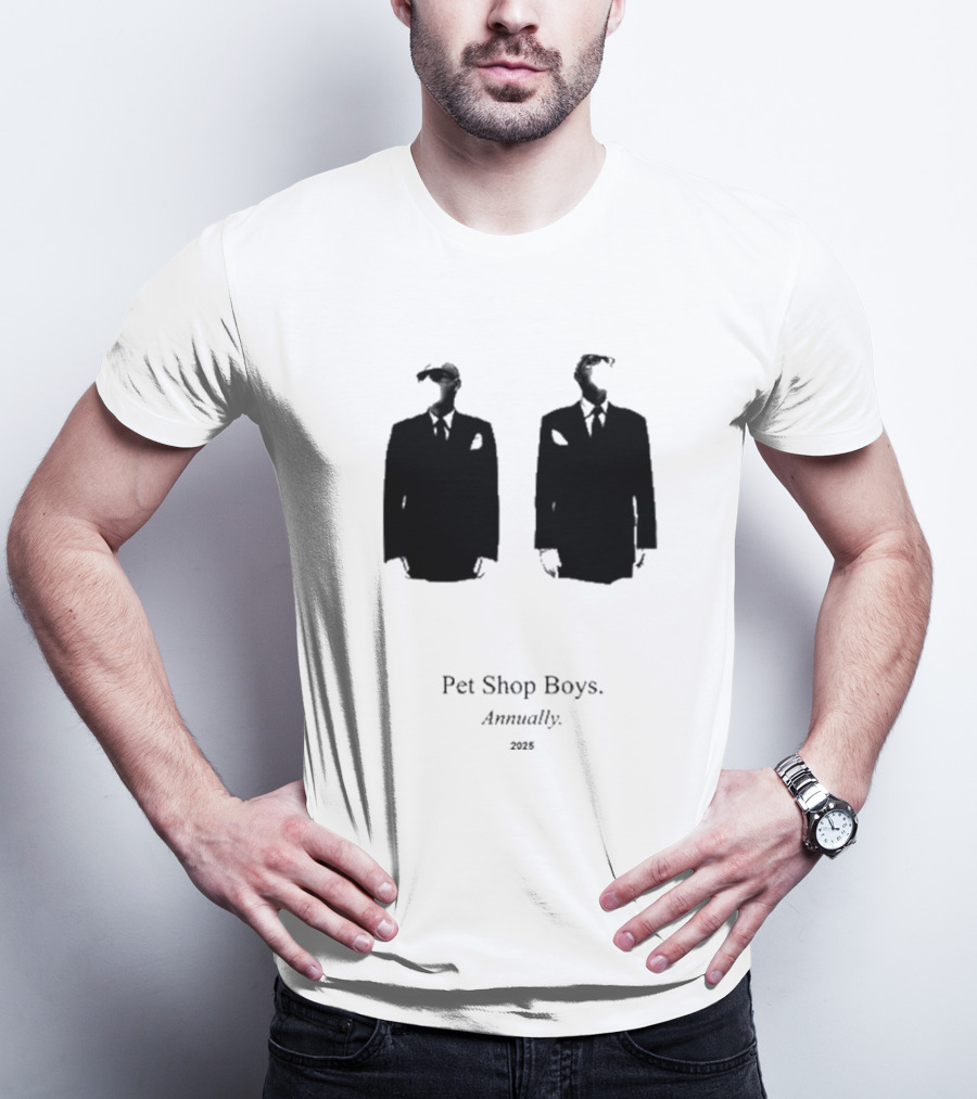 Pet Shop Boys Annually 2025 Black Suit T-Shirt