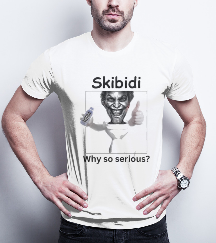 Skibidi Toilet Jonkler Why So Serious Meme Head With Phone Thumbs Up T-Shirt