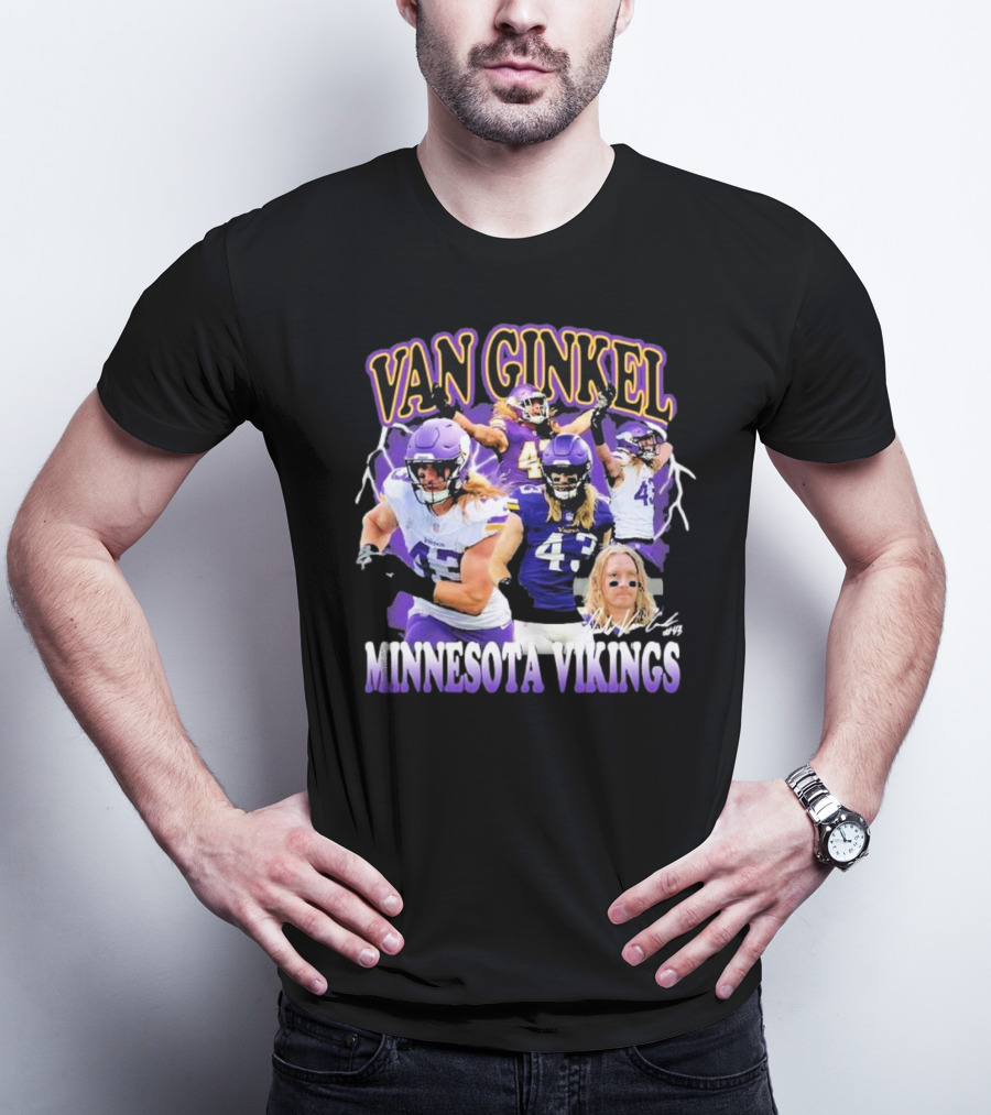 Van Ginkel Minnesota Vikings Football Player T-Shirt