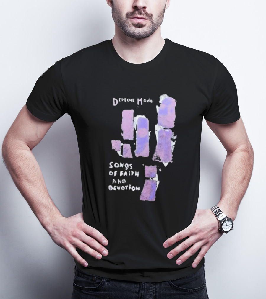 Depeche Mode Songs Of Faith And Devotion Abstract Violet Hand T-Shirt
