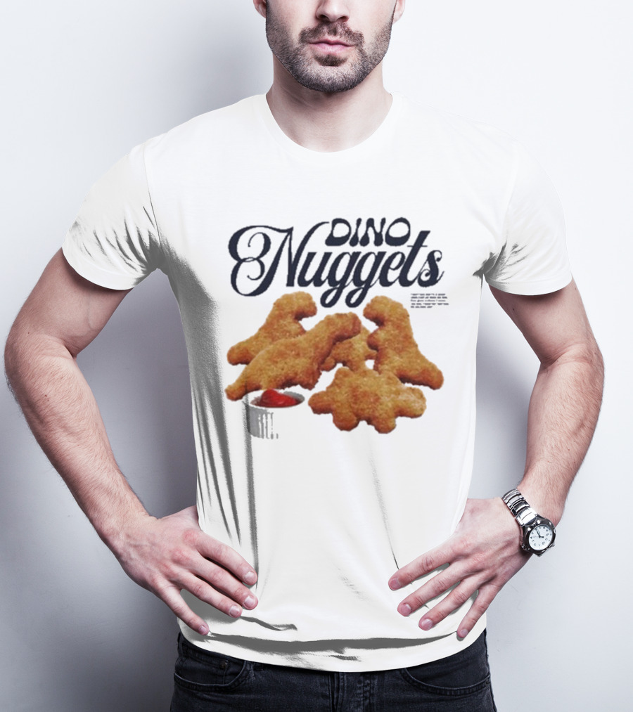 Dino Nuggets I Don't Care That I'm A Grown Adult Playful Food Humor T-Shirt