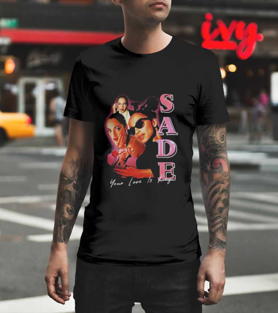 Sade Your Love Is King Homage Deluxe Retro Collage T-Shirt