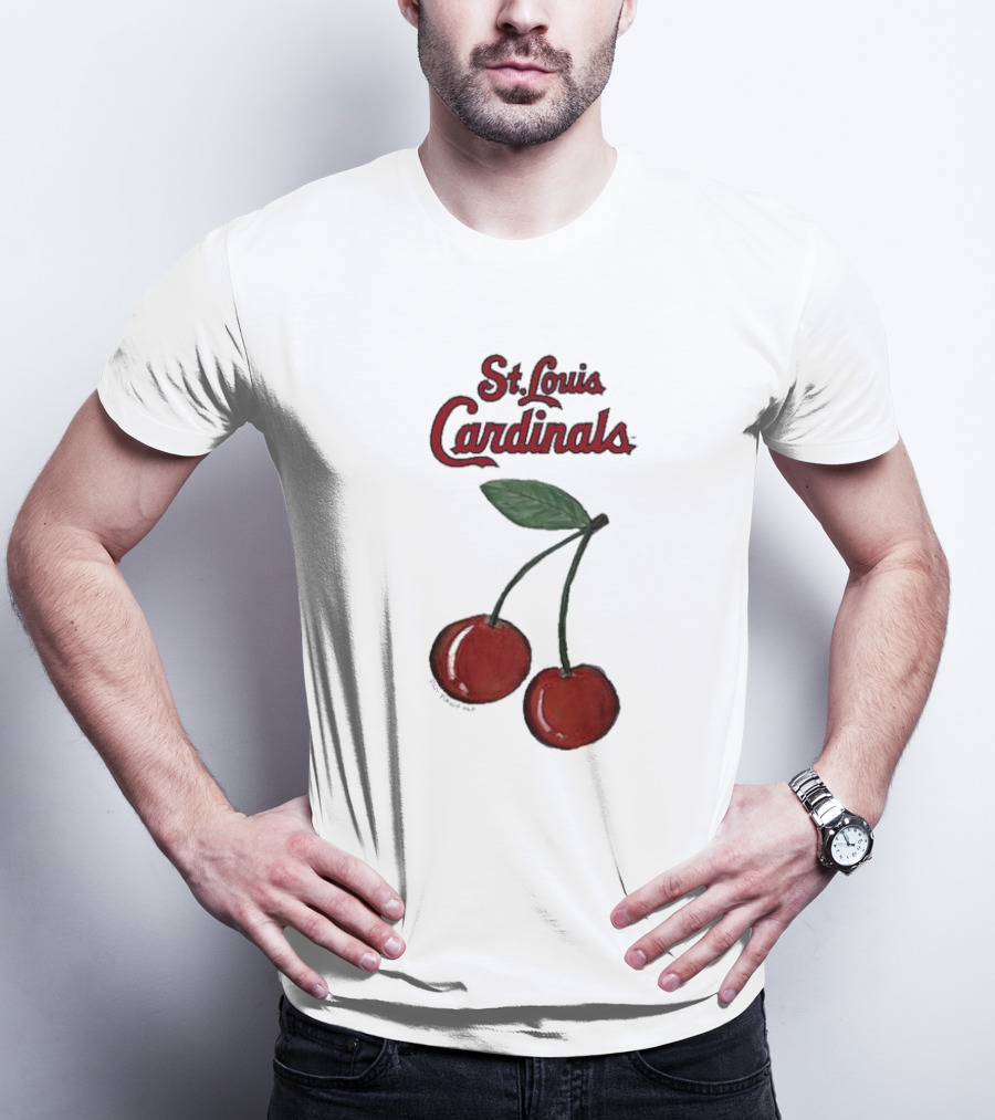St. Louis Cardinals Cherries Baseball Team T-Shirt
