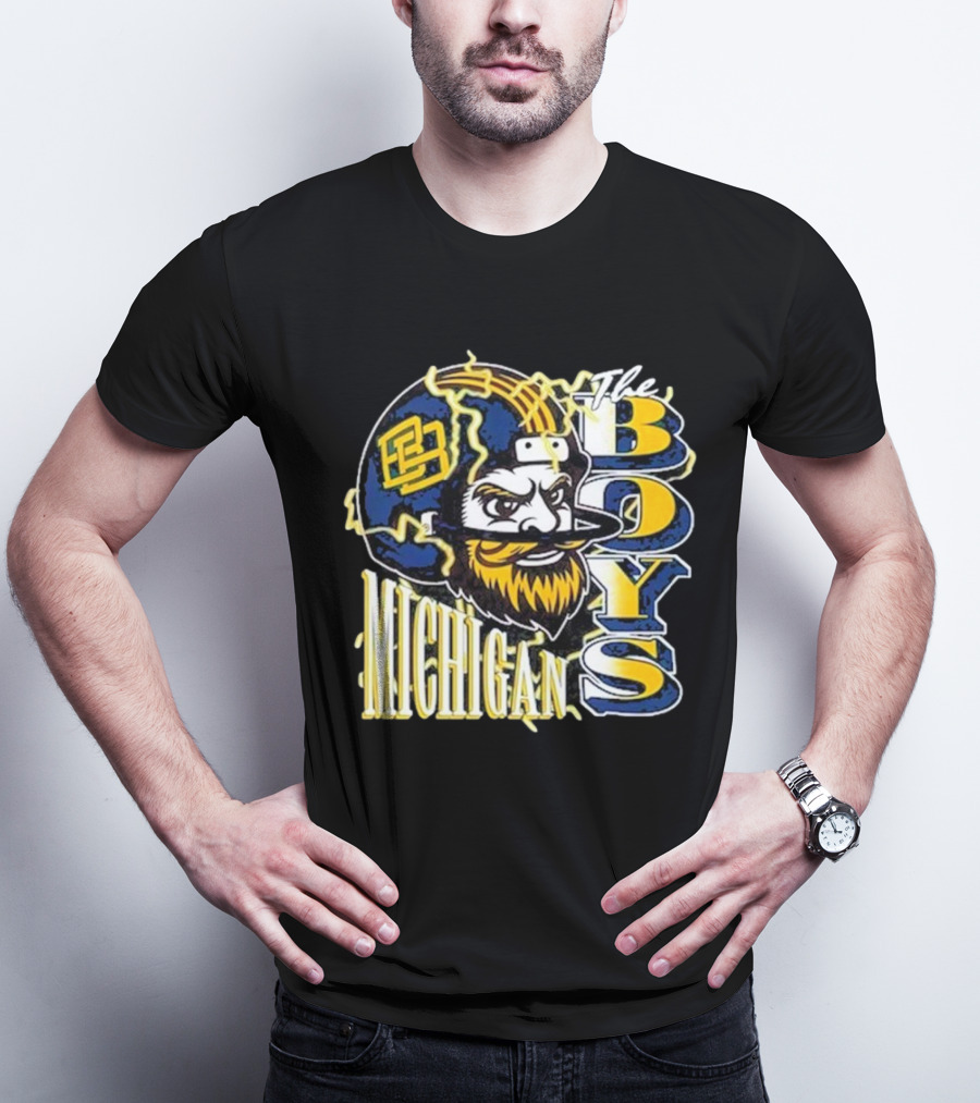 Michigan Lightning The Boys Football Helmet T-Shirt