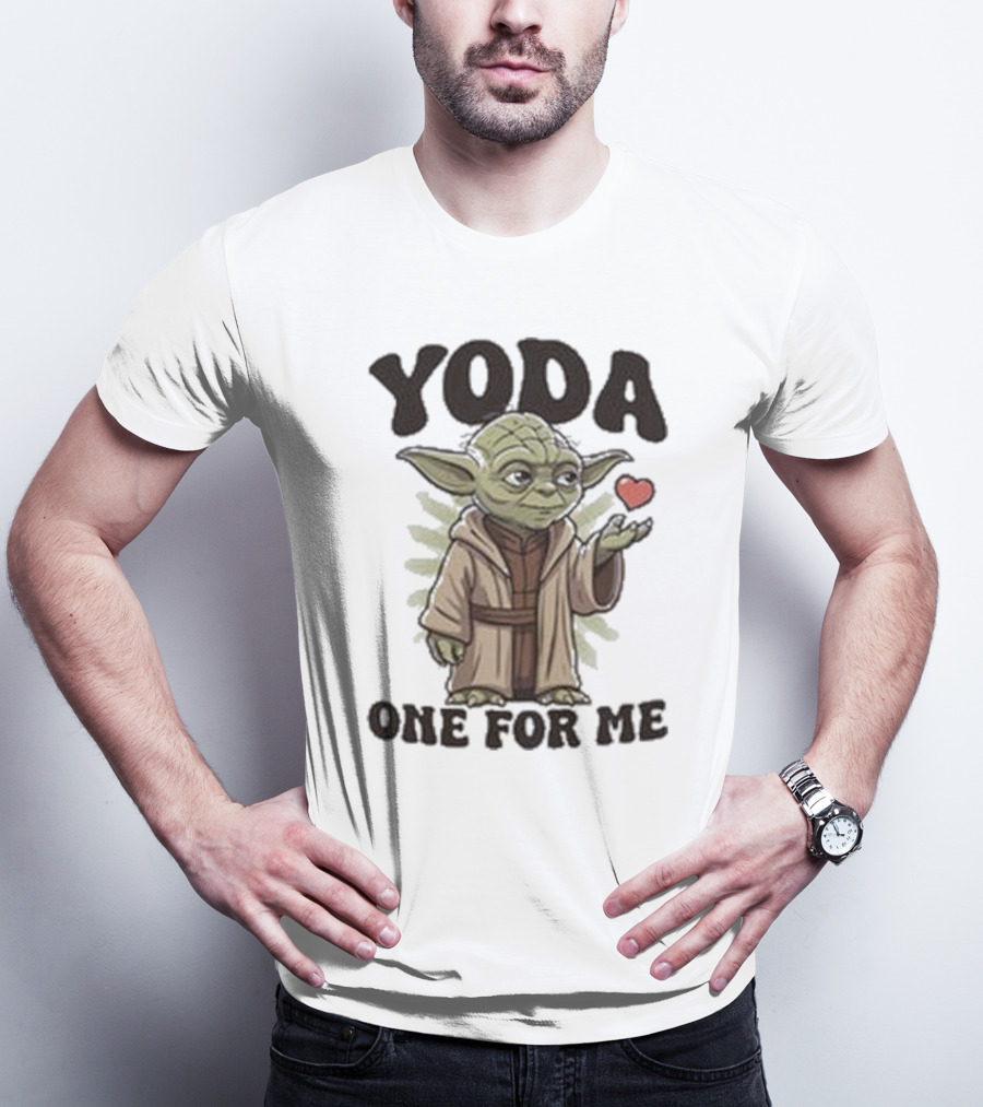 Yoda One For Me Star Wars Valentine's Day Message With Heart T-Shirt