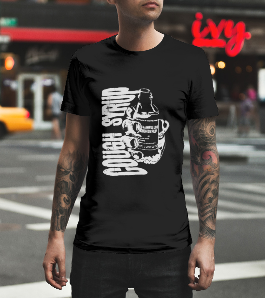 Awful Lot Of Cough Syrup Warning Bottle T-Shirt