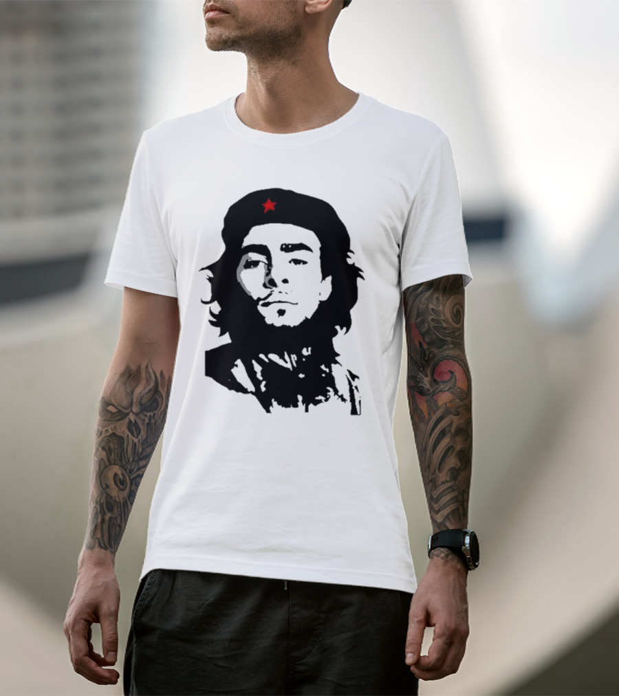Luigi Mangione Che Guevara Iconic Red Star Beret Face T-Shirt