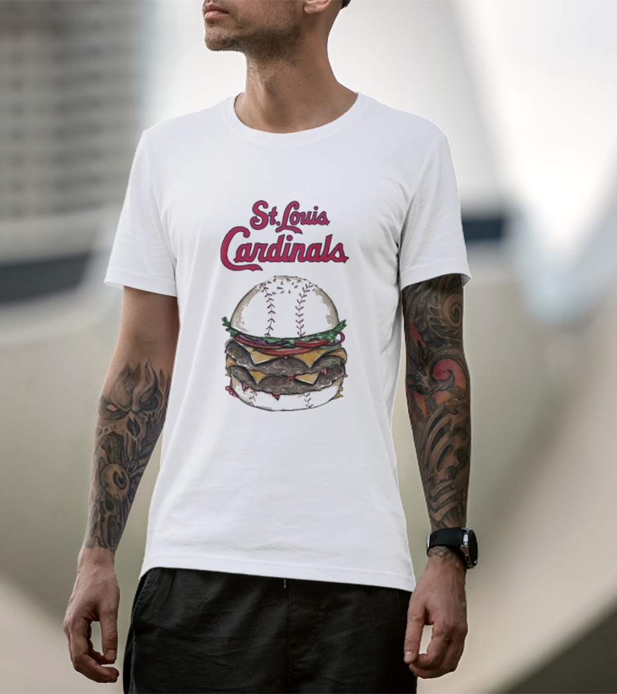 St. Louis Cardinals Baseball Burger T-Shirt