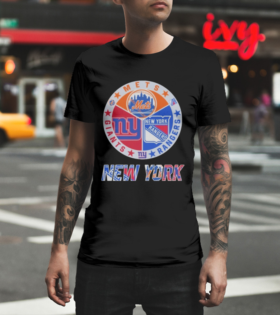 New York Mets Giants Rangers New York T-Shirt