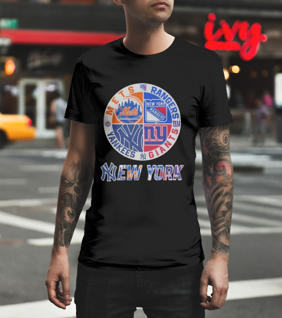 Mets Rangers Giants Yankees New York T-Shirt