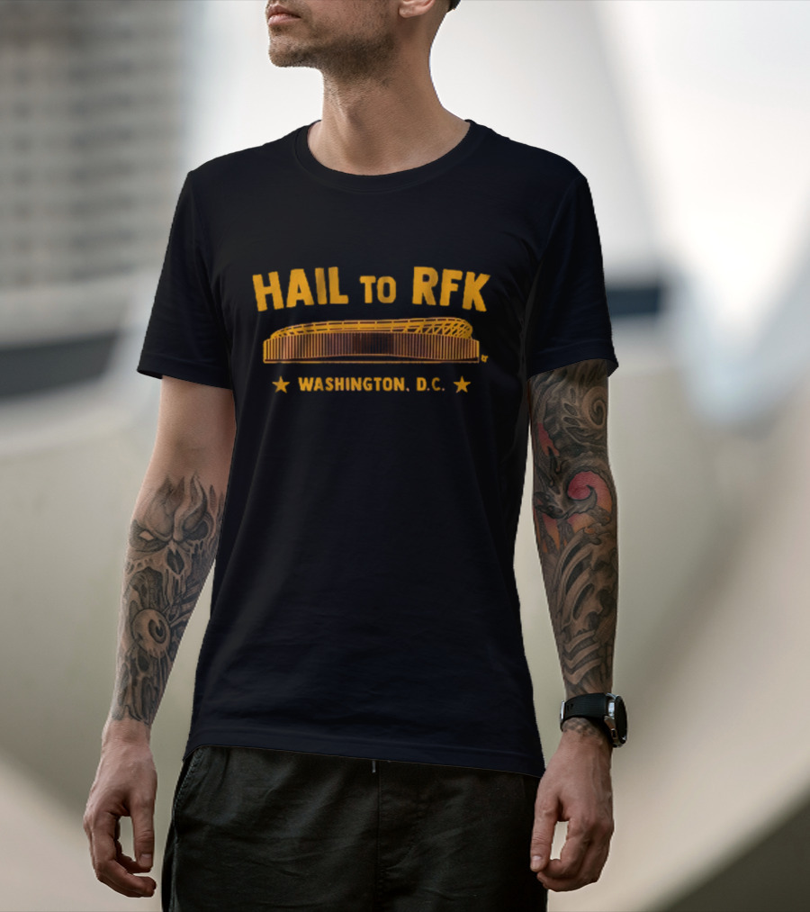 Hail To RFK Washington D.C. Football Stadium Icons T-Shirt