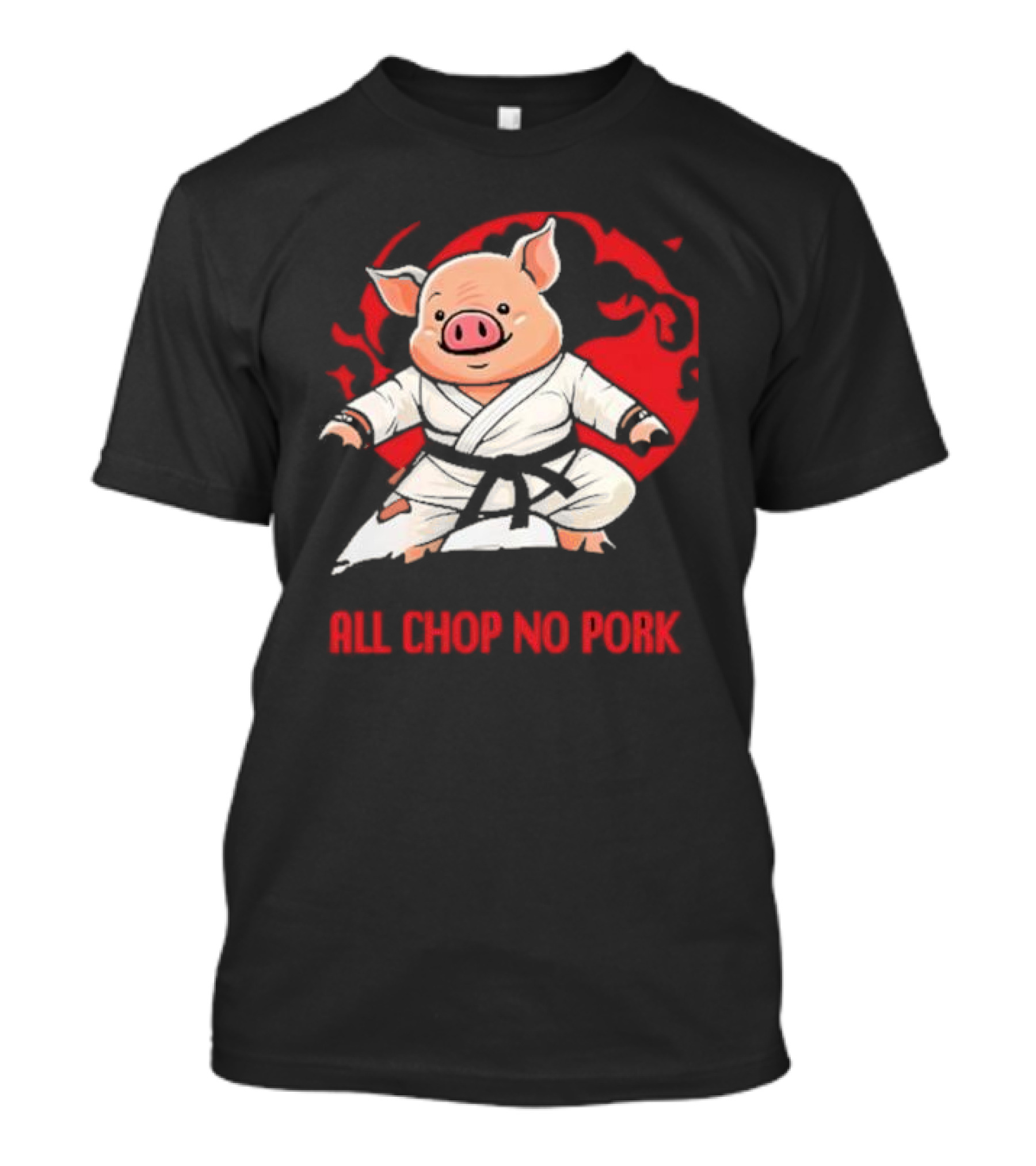 Wrestling Observer Figure Four Weekly All Chop No Pork Karate Pig T-Shirt