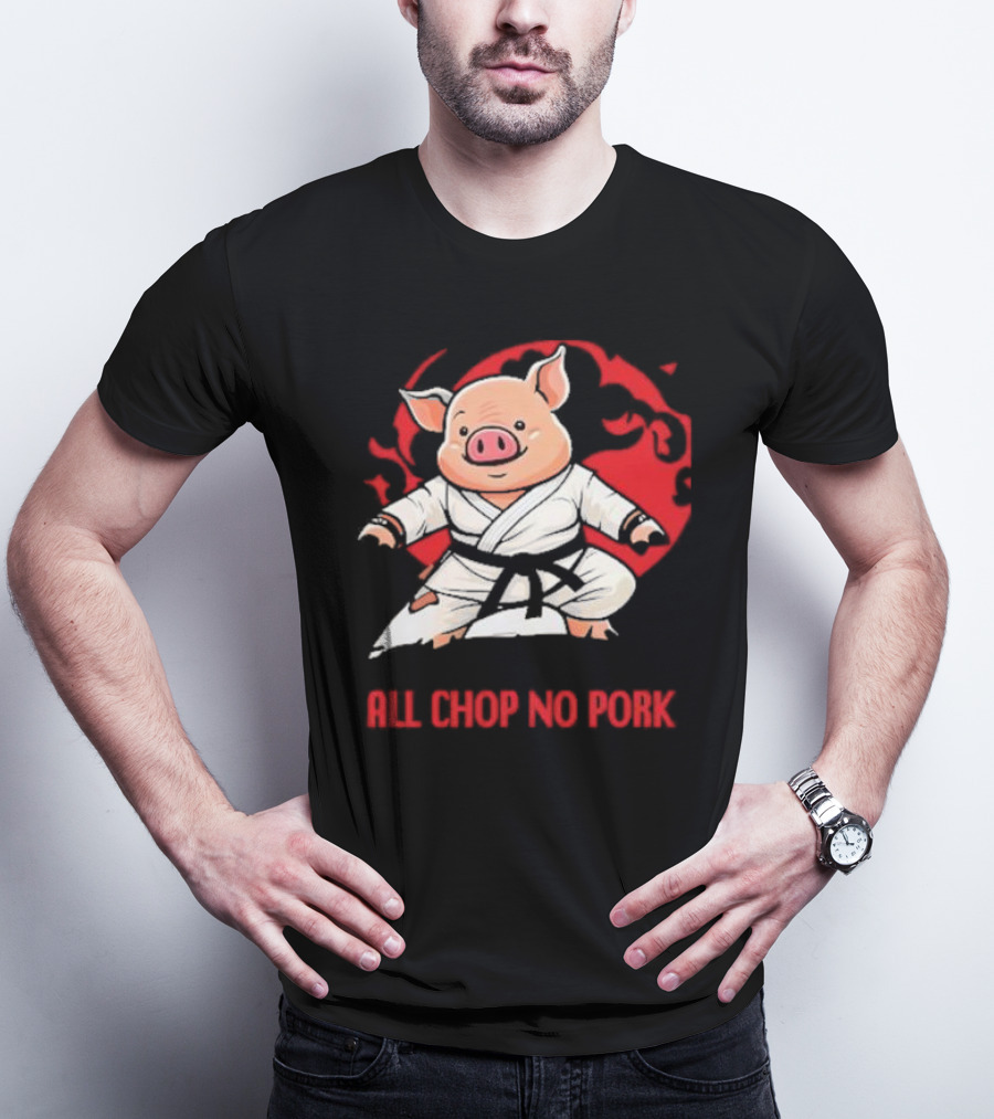 Wrestling Observer Figure Four Weekly All Chop No Pork Karate Pig T-Shirt