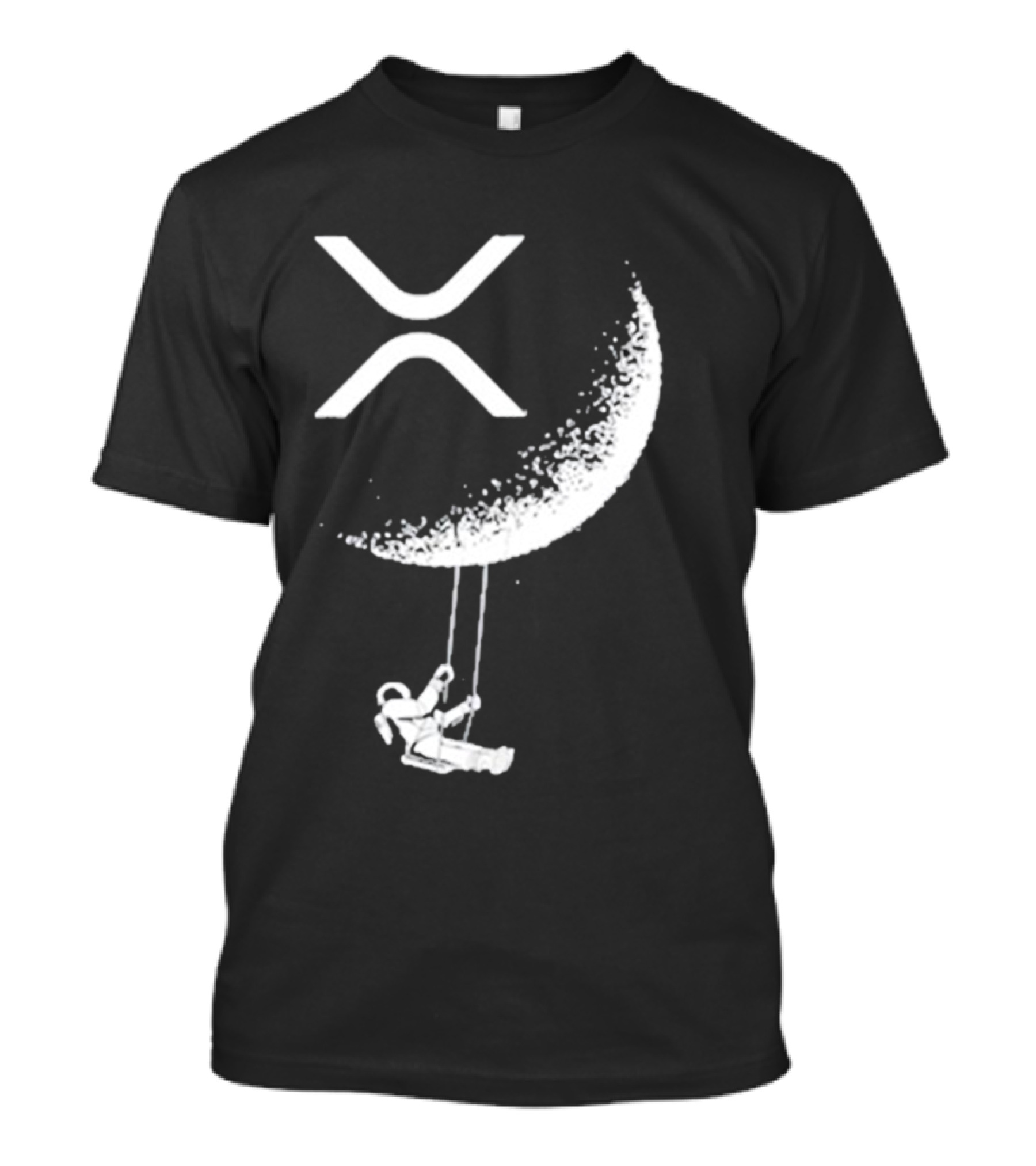 X-Moon Astronaut Swinging Beneath Lyndsey Wearing's Symbolic T-Shirt