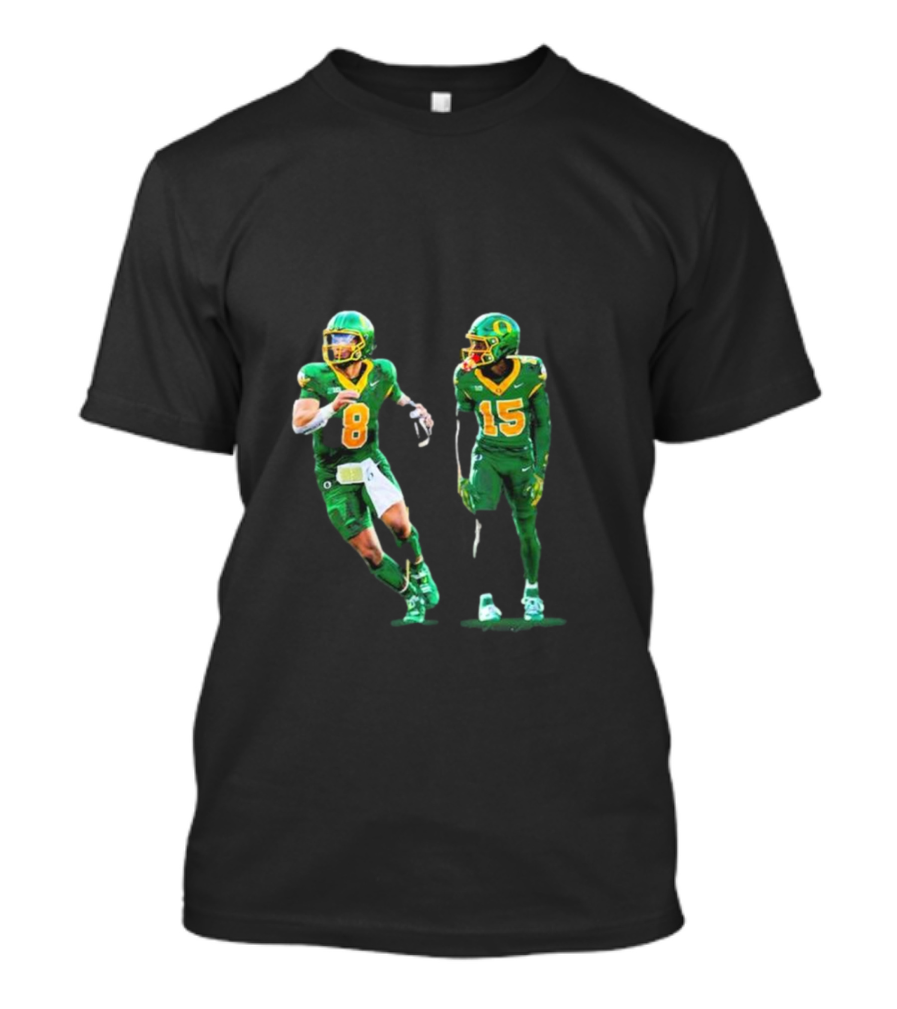 Oregon Ducks No 1 Seed College Football Playoff Players In Green Uniforms T-Shirt