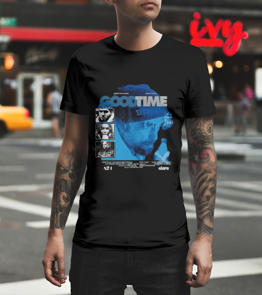 Robert Pattinson Benny Safdie Good Time A24 Elara Film T-Shirt