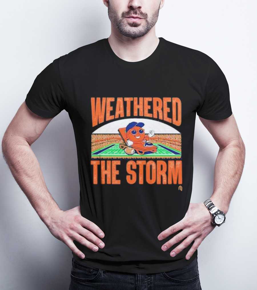 Syracuse Orange Weathered The Storm Lounge Mascot On Field T-Shirt