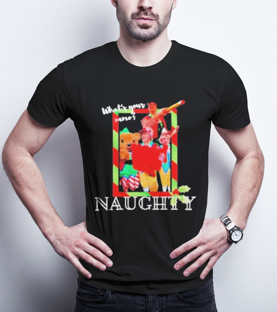 What’s Your Name Naughty Tally The Elf Santa T-Shirt