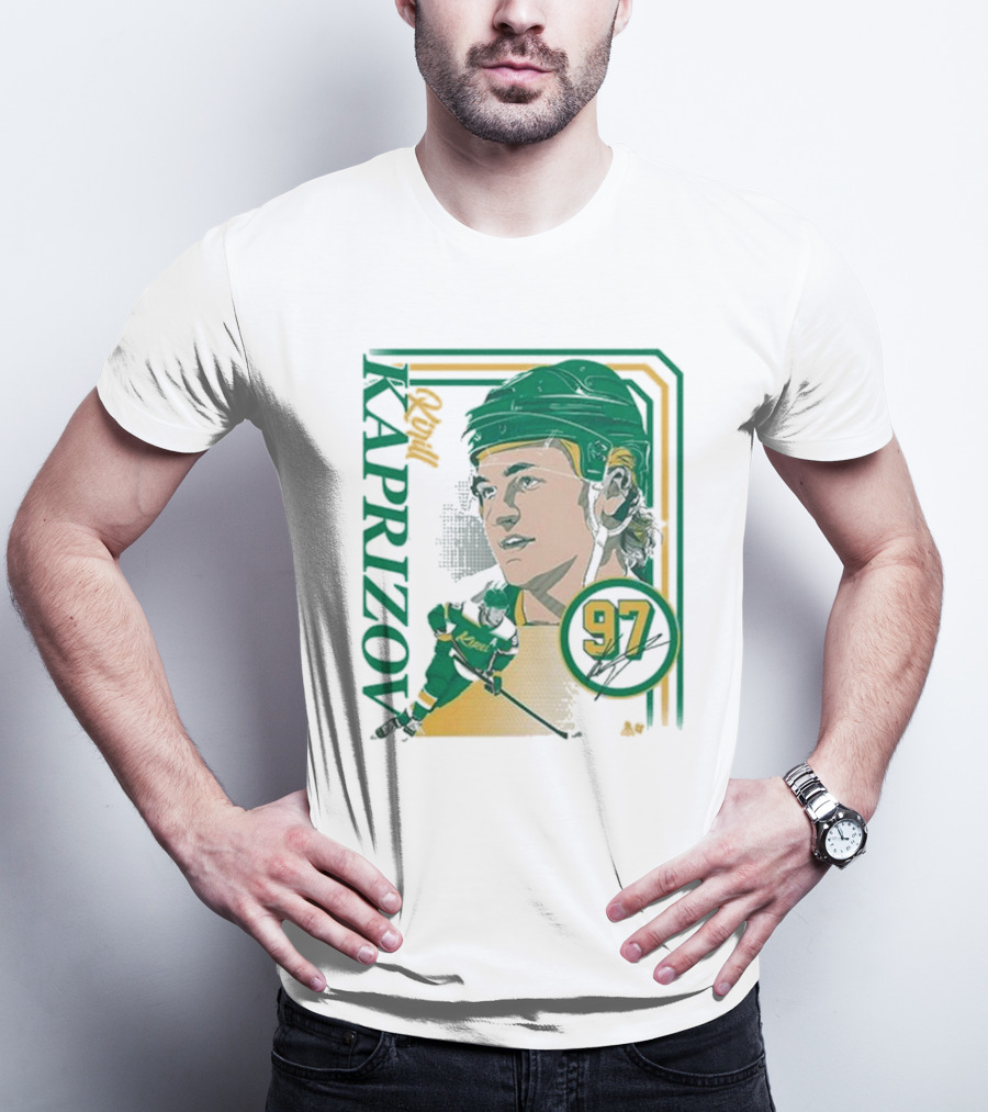 Kirill Kaprizov 97 Iconic Collage Frame T-Shirt