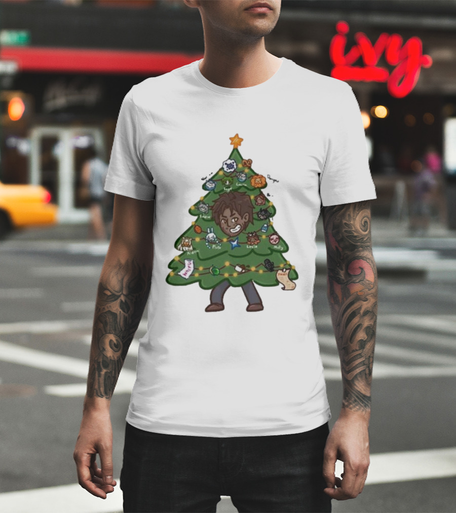 The Great Christmas Tree With Utc Audio Icons And Character Ornaments T-Shirt