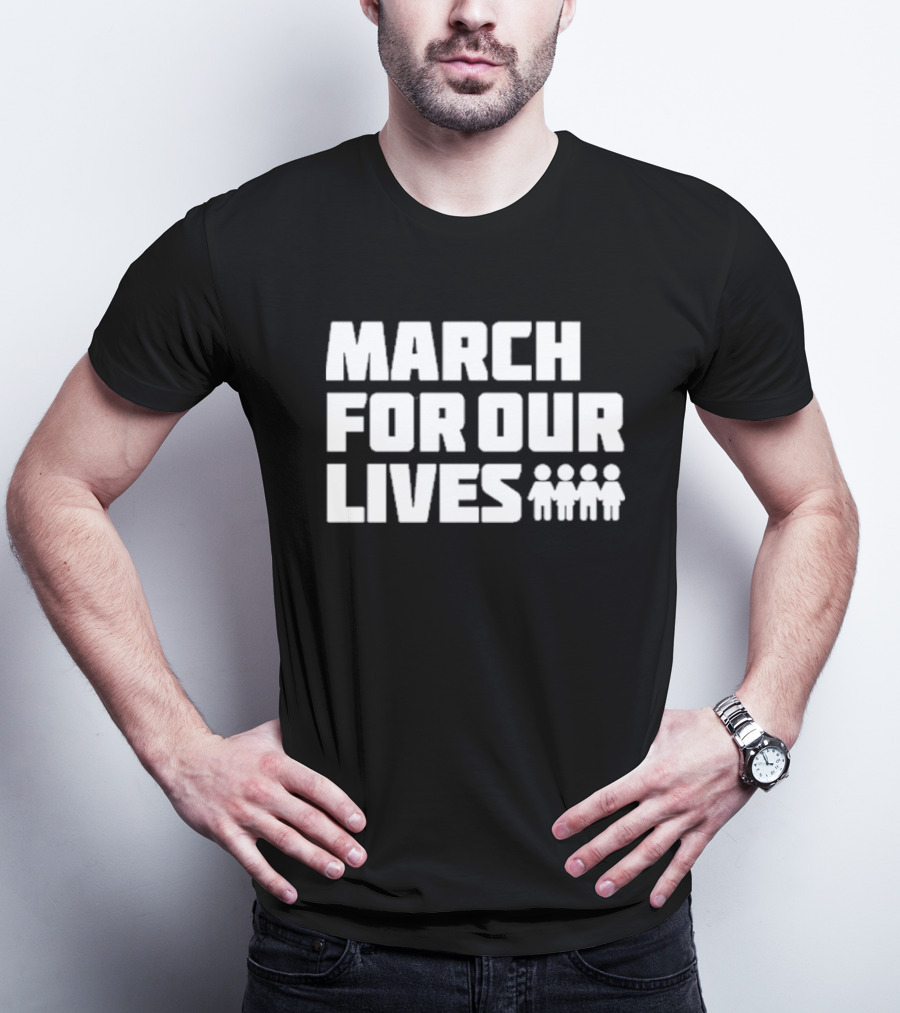 David Hogg March For Our Lives Text And Figures T-Shirt