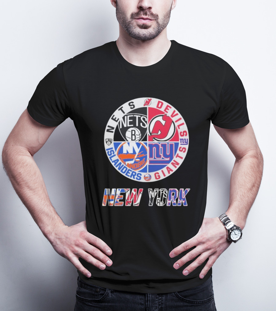 Brooklyn Nets New Jersey Devils New York Islanders New York Giants New York T-Shirt