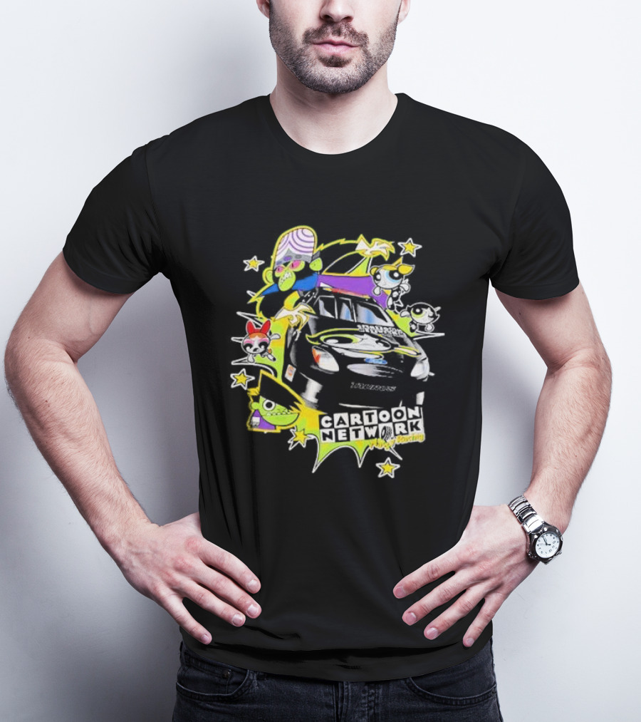 Cartoon Network Wacky Racing Powerpuff Mojo Jojo Racing Car T-Shirt