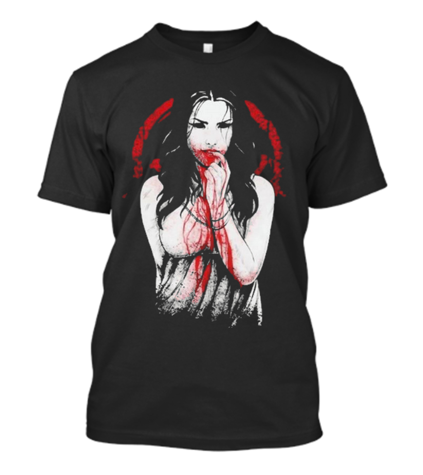 Electric Callboy Eat Me Alive Bloody Woman In Red And Black T-Shirt