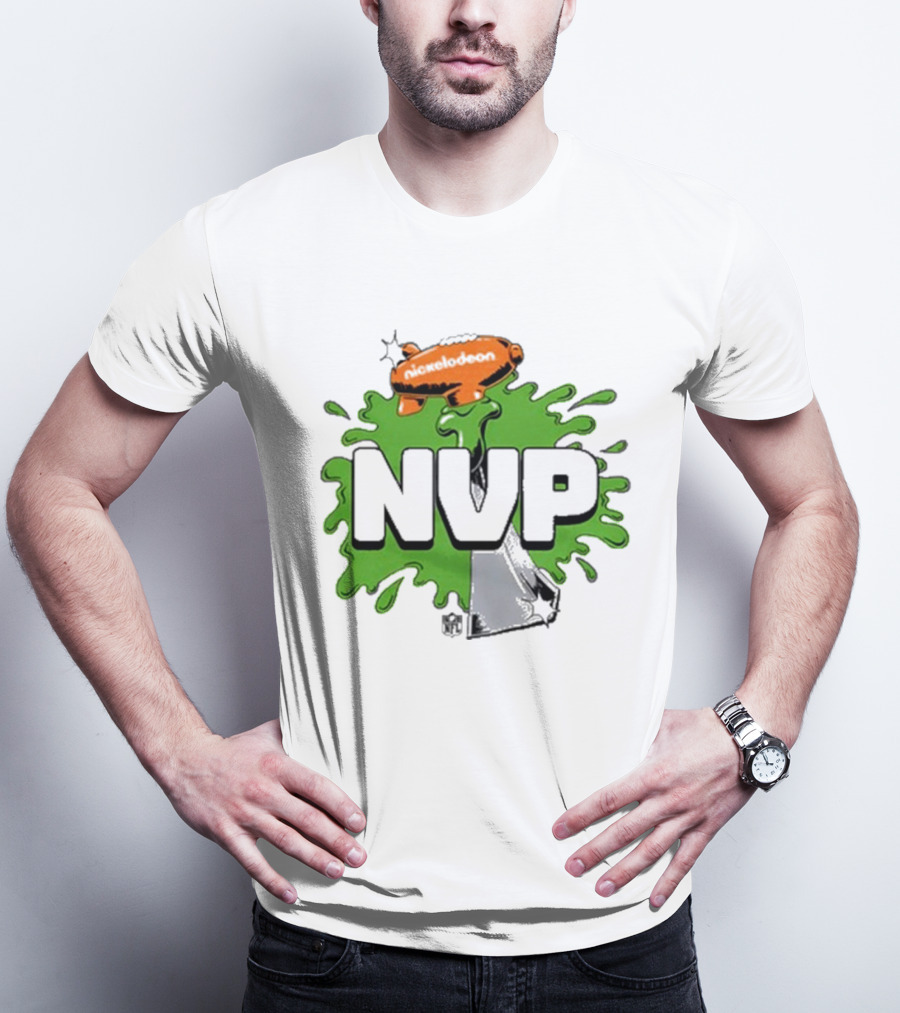 Joe Burrow Nickelodeon NVP Green Slime Trophy NFL Blimp T-Shirt