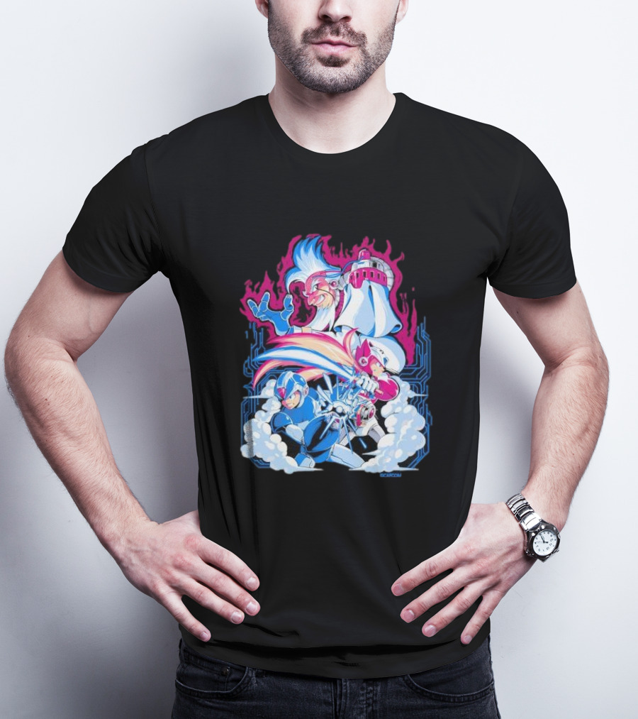 Capcom Mega Man Digital Nightmare Heroic Battle T-Shirt