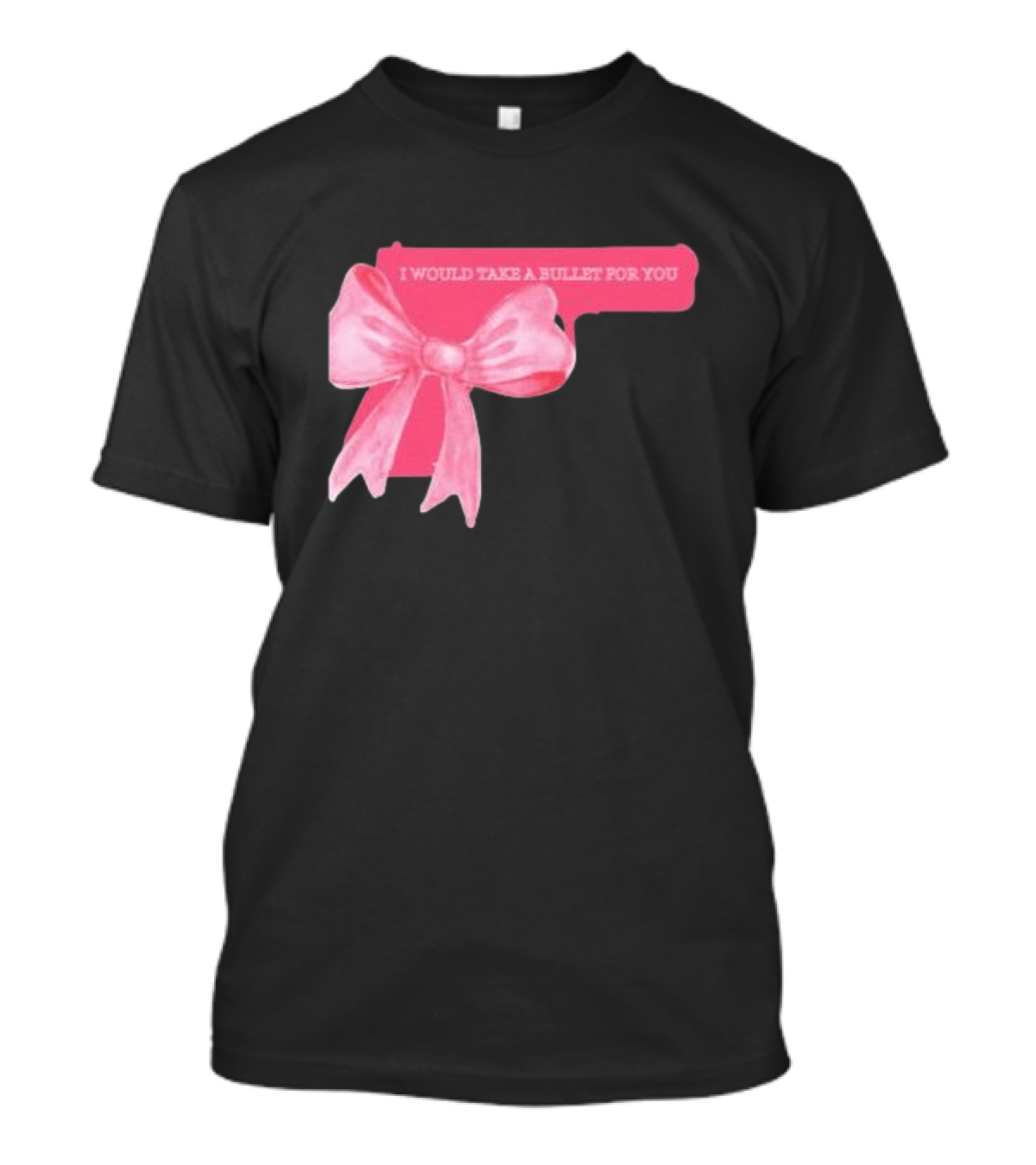 Madison Beer Type Merch Pink Gun Bow I Would Take A Bullet For You T-Shirt