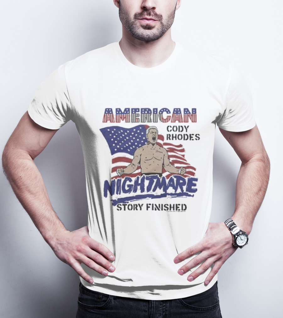 Cody Rhodes American Nightmare Story Finished USA Flag T-Shirt