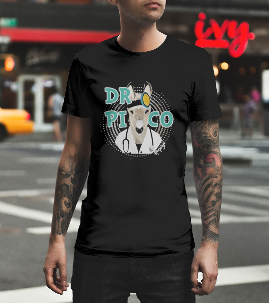 Katie Van Slyke Dr. Pico Doctor Donkey With Stethoscope And Head Mirror T-Shirt