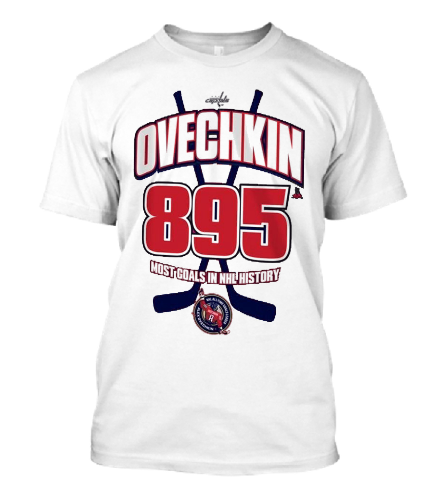 Ovechkin 895 Goals NHL History Washington Capitals T-Shirt