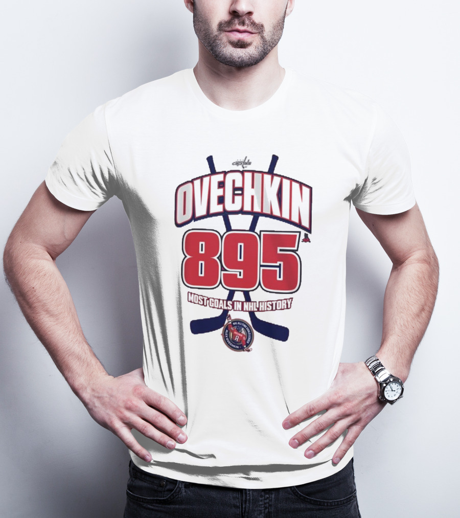 Ovechkin 895 Goals NHL History Washington Capitals T-Shirt